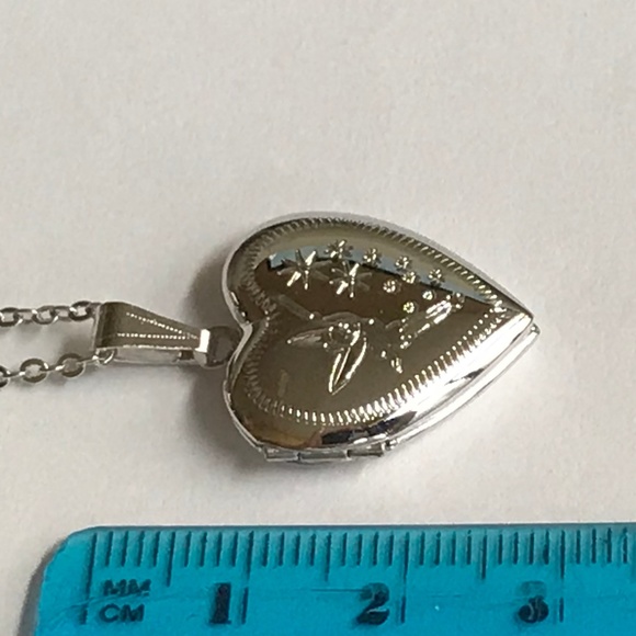 Disney | Jewelry | Disney Tinker Bell Heart Locket Necklace 8 | Poshmark